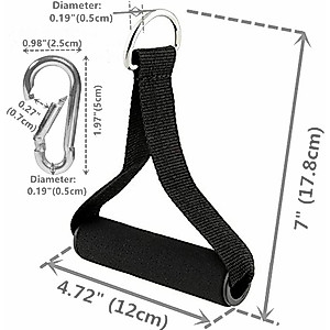 Premium Exercise Pull Handles, Resistance Bands Handle, Fitness Handle, Workout Handles Dense Foam Wrap Handle Replacement Fitness Equipment for Pilates, Yoga, Strength Training（a Pair,Black