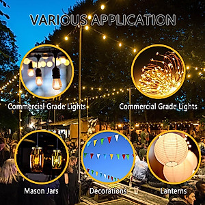 RINLAIN String Light Poles 2 Pack,110IN Height Adjustable Metal Stand Pole with Hooks for Hanging String Lights,Garden, Backyard,Patio Lighting Stand for Parties,Wedding