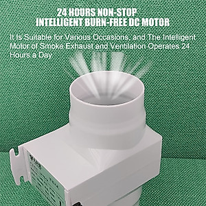 IINCOOY 3'' Kitchen Inline Duct Fan 12V Exhaust Mixed Flow Bath Extractor Ventilation Air Ventilator Bathroom Blower Hydroponic Duct Fan Variable