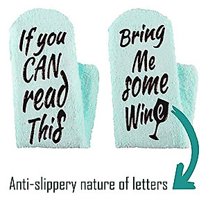 Breezy Valley Novelty Wine Socks Gift for Women - Fuzzy Cozy Socks, Birthday Gifts for Her Wife Friends Female Coworker Teacher Nurse - Funny Christmas Gifts for Grandma Mom