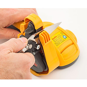 Smith’s 50933 Knife & Scissor Electric Belt Sharpener – Fine, Medium, & Coarse Belts – Straight Edge Blades – Handheld Sharpening – Workshop & Tool Sharpener