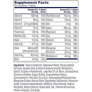 One A Day Men’s Multivitamin, Supplement Tablet with Vitamin A, Vitamin C, Vitamin D, Vitamin E and Zinc for Immune Health Support, B12, Calcium & more, 200 count (Packaging May Vary), pack of 1