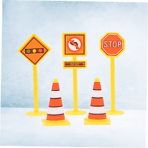 Gogogmee 25pcs Street Signs for Cake Decorations Set 5pcs/kit Creative Cake Topper Ornaments for Birthday Party Supplies