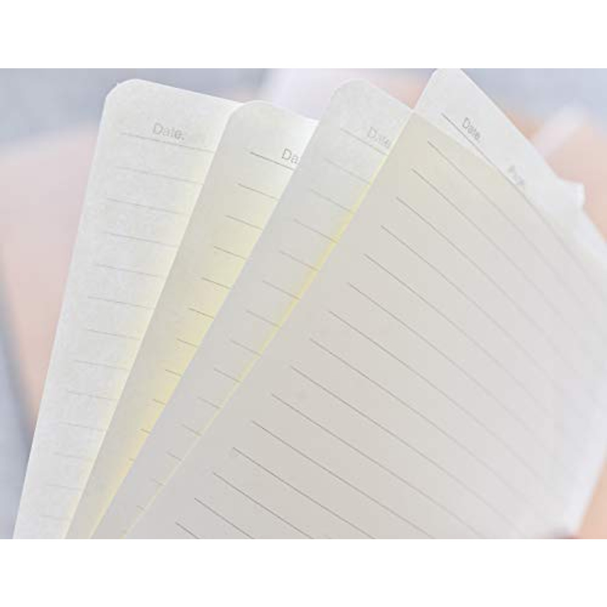 TWONE Journal, Travel Notebook Journal with Brown Soft Cover A5 Notebooks for Travelers, Work, School, Writing Note, Taking Kraft (5.5 x 8.3 Inches, 60 Lined Pages, 30 Sheets, 6-Pack)