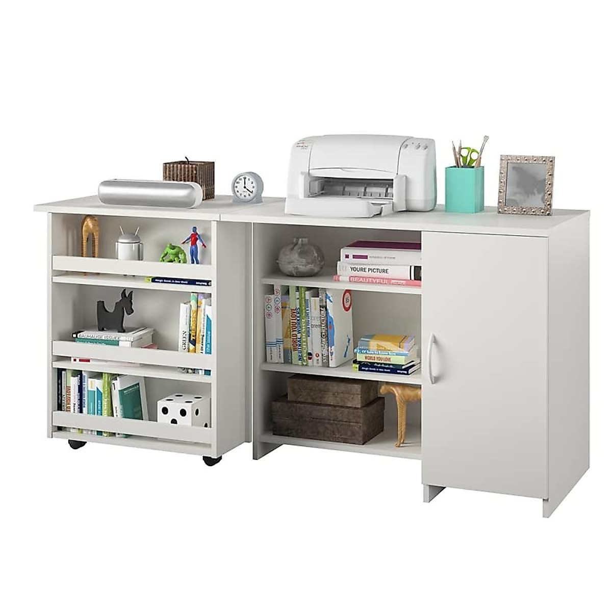 Ameriwood Home Arleta Swivel Craft Desk, White