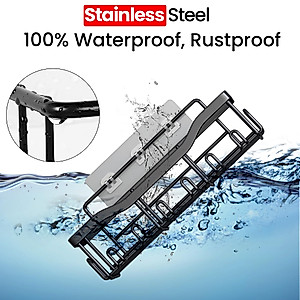 WOKIT Shower Caddy, Bathroom Accessories, Shower Organizer with Self Adhesive for Bathroom, Rustproof Stainless Steel Dorm Room Essentials, Perfect for Kitchen Storage-Set of 5 Racks