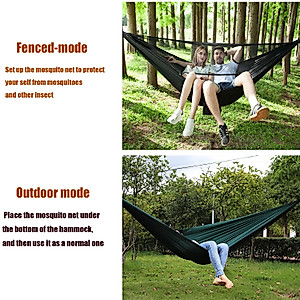 Camping Hammock with Mosquito Net and Rain Fly - Travel Hammock Bug Net - Hammock Tent for Outdoor Hiking Backpacking Travel Camping Accessories and Camping Gear…