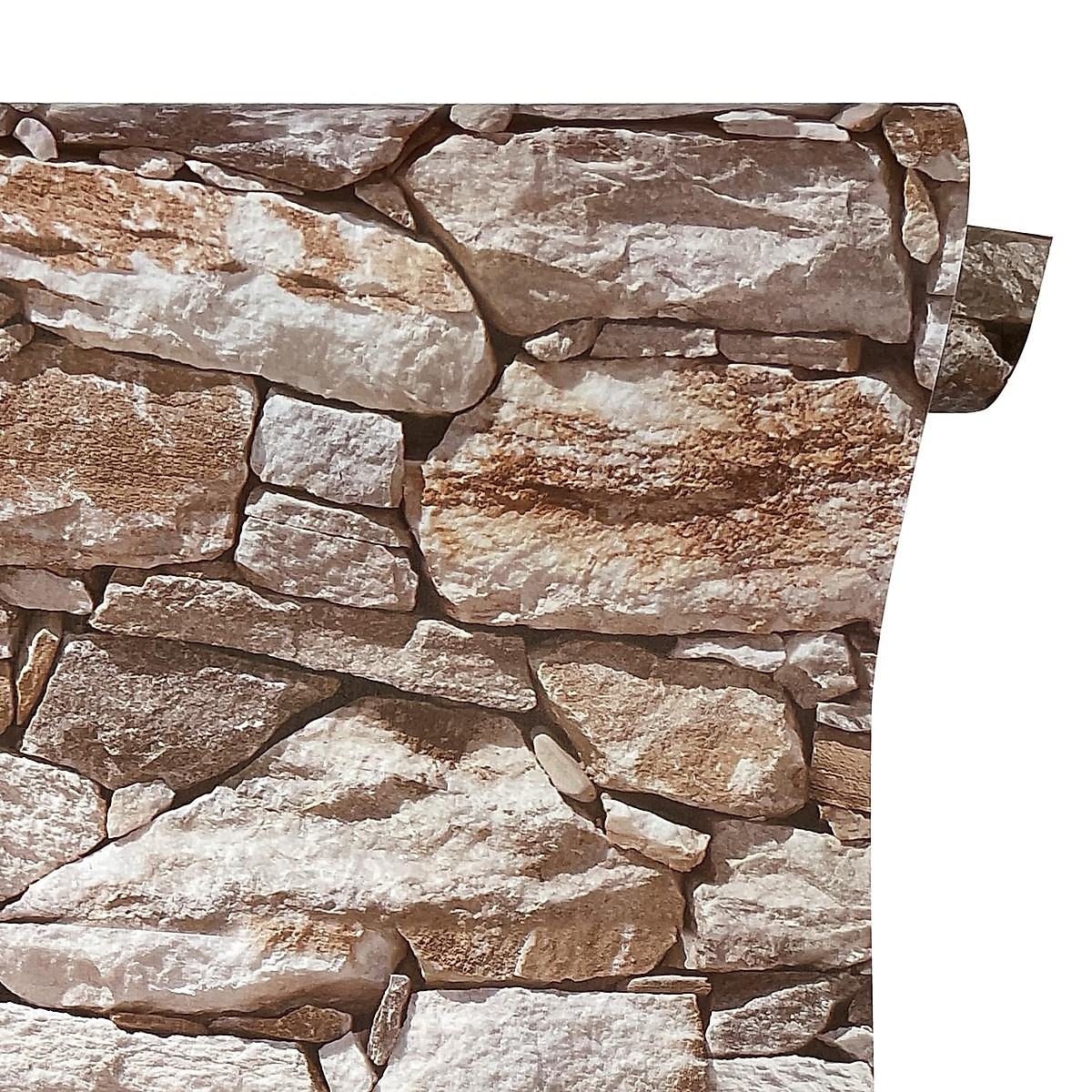 SimpleLife4U Self-Adhesive Shelf Liner Removable Contact Paper Refurbish Apartment Dorm Shop Ugly Wall, Modern Bricks, 17.7 Inch By 9.8 Feet