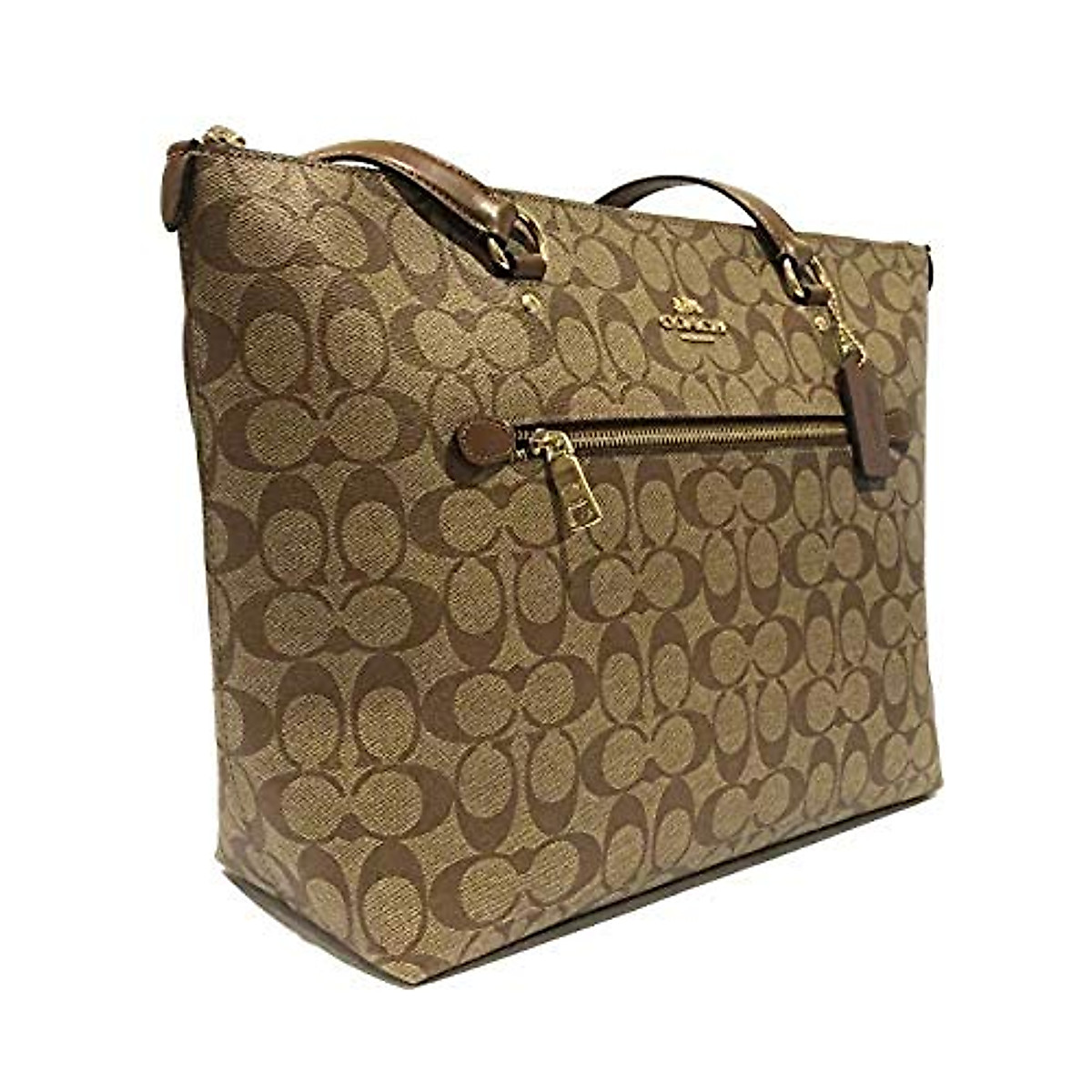 Coach Gllery Tote Shoulder Handbag (IM/Khaki/Saddle)