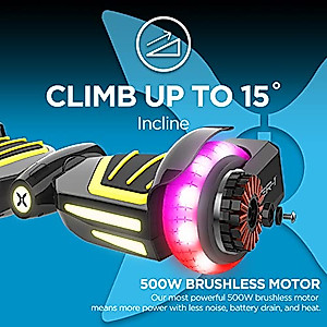 Hover-1 Ranger + Electric Hoverboard, 9MPH Top Speed, 9 Mile Range, Long Lasting Li-Ion Battery, 4HR Full Charge, Built-In Bluetooth Speaker, Rider Modes: Beginner to Expert, Black