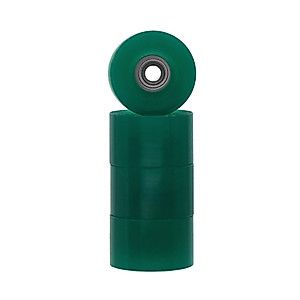 Teak Tuning Apex 71D Urethane Fingerboard Wheels - Cruiser Style, Bowl Shaped, 8.7mm Diameter - ABEC-9 Stealth Bearings - Made in The USA - Jade Green Colorway