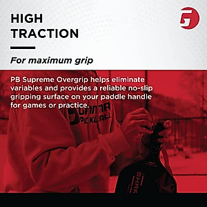 Gamma Sports Pickleball Supreme Overgrip, Black