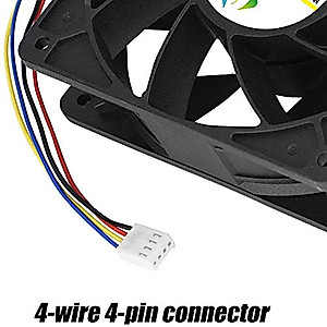 HVVH Dual Ball Bearings High Speed Durable 4 Pin DC 12V 5A 7000 RPM Cooling Fan Brushless Replacement Case Fan for Antminer Bitmain S7 S9 D3 L3 E9 T9 etc All BTC Miner Server (5A 7000RPM)