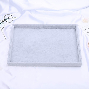 STYLIFING Jewelry Organizer Tray Velvet Jewelry Tray Jewelry Display Case Drawer Jewelry Organizer Ring Earring Necklace Bracelet Watch Buttons Holder