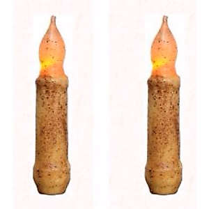 Burnt Ivory 4 Inch Timer Taper Candle, 2 Pack