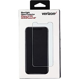 Verizon Blue Light Filter Tempered Glass Protector for Apple iPhone Xs/X