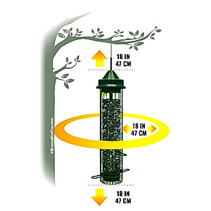 Squirrel Buster Classic Squirrel-proof Bird Feeder w/4 Feeding Ports, 2.4-pound Seed Capacity