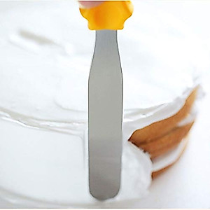 Offset Angled Cake Icing Spatula Knives - Set of 3 Stainless Steel Decorating and Baking Supplies - 6", 8" & 10" (3)