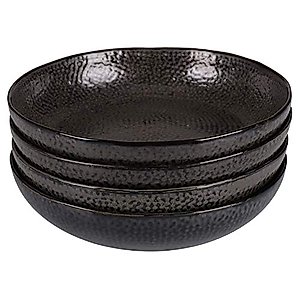 BIA Cordon Bleu S/4 8.25" Serene Pasta Bowls, Black, contains 4 pieces