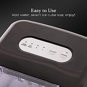 Igloo Electric Countertop Ice Maker Machine - Automatic and Portable - 26 Pounds in 24 Hours - Ice Cube Maker - Ice Scoop and Basket - Ideal for Iced Coffee and Cocktails - Stainless Steel