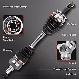 A-Premium CV Axle Shaft Assembly Compatible with Nissan Rogue 2017 2018 2019 2020 L4 2.5L FWD Front Left and Right 2-PC Set