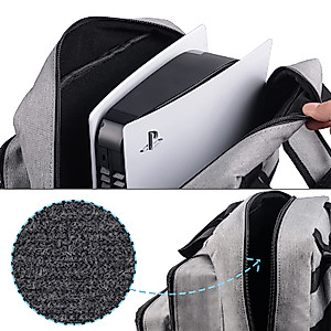 For PS5 Backpack , Compatible with Console and Playstation 5 Disk/Digital Edition, 3 Layers Capacity Travel Carrying Case Travel Storage Bag For PS5 Accessories.