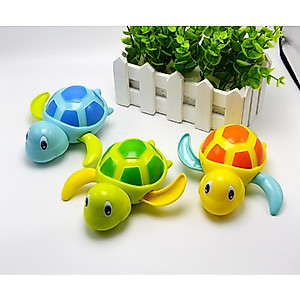 Dmeixs Cute Turtle Baby and Toddler Bath Wind Up Toys 3 Pack
