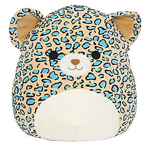 Squishmallows Official Kellytoy Plush 16" Liv The Teal Leopard - Ultrasoft Stuffed Animal Plush Toy