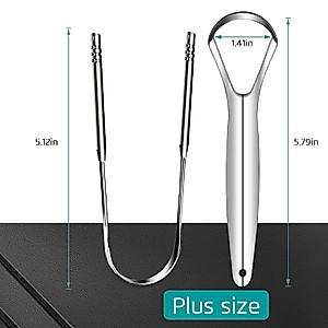 Premium Tongue Scraper, 3PCS Tongue Scraper, Stainless Steel Tongue Scrapers, Tounge Scraper Cleaner, Professional Tongue Brush,Tongue Coating Remover, Oral Care