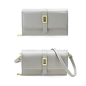 VASETA Small Crossbody Bag for Women, Crossbody Purse Shoulder Bag, Leather Clutch Wristlet Purses Handbag, Cash Handbag, Card Holder Wallet with Adjustable Strap