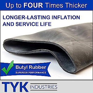 (2-Pack) TYK Industries 18X8.50-10 Lawn Mower Tire Inner Tube, Replacement 18.5X8.50-10 Tire Tube for Yard Tractors, Trailers with TR13 Short Rubber Valve Stems