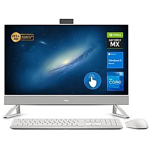 Dell Inspiron 7700 AIO Desktop, 27" FHD Touchscreen, 12th Gen Intel Core i7-1255U Processor, GeForce MX550, 16GB RAM, 512GB SSD, Webcam, HDMI, RJ45, Wi-Fi 6, Wireless KB&Mouse, Windows 11 Home