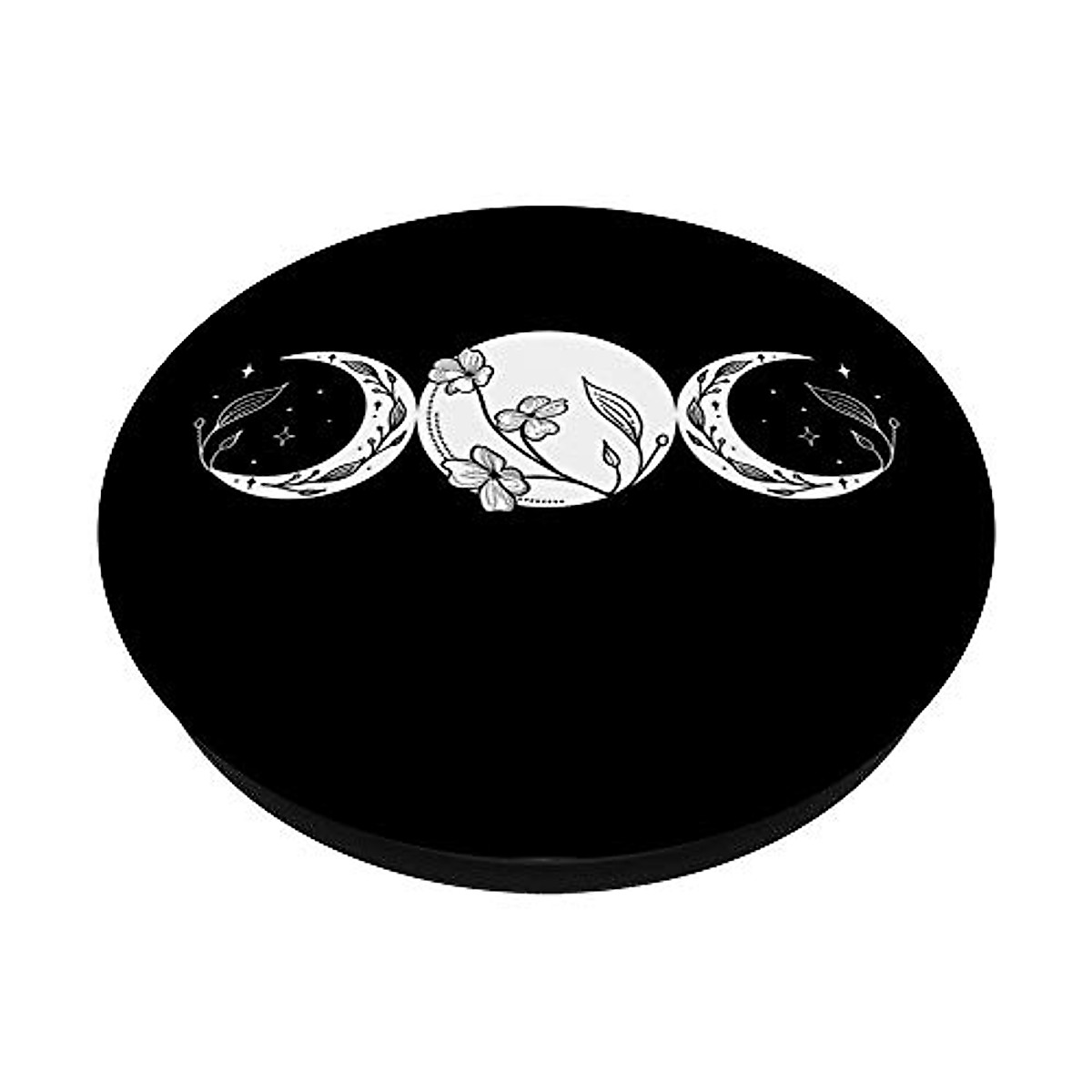 Floral Triple Moon Goddess/Moon Phase PopSockets PopGrip: Swappable Grip for Phones & Tablets