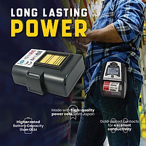 Artisan Power Replacement Battery for Zebra QLn320, QLn220, ZQ500, ZQ510, ZQ520, ZQ610, & ZQ620 Printers: 3180 mAh