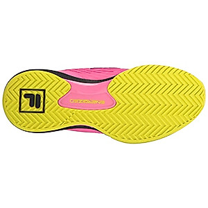 FILA Women's SPEEDSERVE Energized Sneaker, Knockout Pink/Safety Yellow/Black, 9