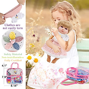 Girl Doll Clothes and Accessories 12 Sets Doll Clothes for 12 Inch Dolls Alive-Baby Doll Clothes Dress Pajamas Swimsuits Lovely Baby Doll Outfits Accessories for Christmas Birthday for Little Girl