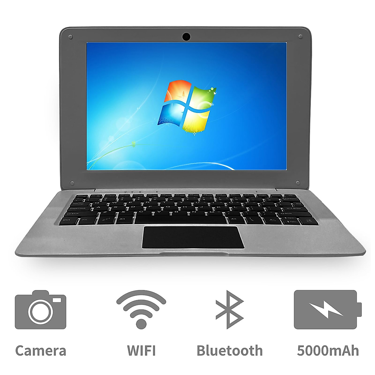 aichiw 10.1" Inch Laptop Mini Notebook, Portable Mini Computer with Intel CPU 4GB RAM 64GB eMMC Storage, Laptop Sleeve, Wireless Mouse, Mini Laptop with Windows 10(White)