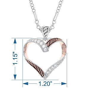 Montana Silversmiths Facets of Love Rose Gold Heart Necklace - NC3979RG