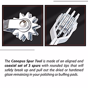CANOPUS Polishing Pad Cleaner, Spur Tool for Revitalizing Polisher Compound Pads, Buffing Pads and Bonnets, Buffing Pad Cleaner, Bonnet Cleaning Tool, Buffing Spur Tool