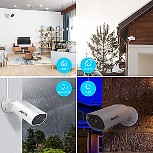 【5MP Lite DVR】8CH Wired outdoor Security Camera System with 8pcs 1080P HD Waterproof Surveillance Home Cameras, Easy Setup, Clear Night Vision, Motion Detection, Remote Access,1TB Hard Drive Included