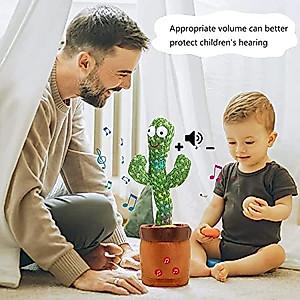 FATIRO Dancing Cactus Toys, [Upgraded] Talking Cactus Toy, Can Twist Body Imitate Speech Sing English Songs Repeat What You Say, Dancing Cactus Toy with Lighting, Funny Creative Kids Toy