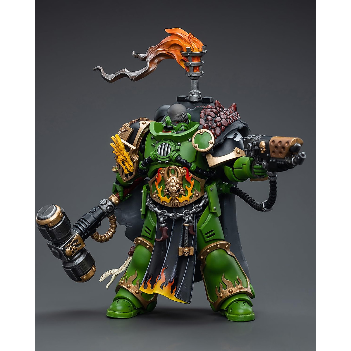 Pipigirl JoyToy 40K Space Marine Genuine License 1/18 Action Figure, Ultramarines Intercessors, 4.88 inch Models Space Marines Action Figures Kits (Salamanders Captain Adrax Agatone)