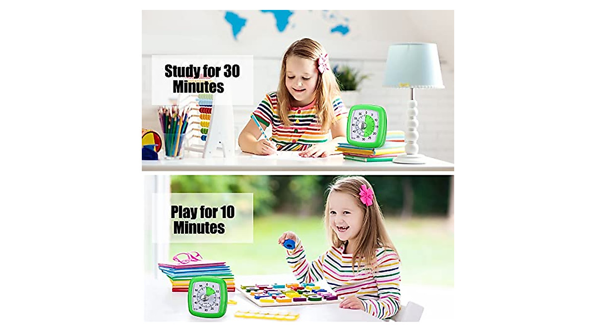 AIMILAR Visual Countdown Timer for Kids and Adults - 60 Min Silent Timer