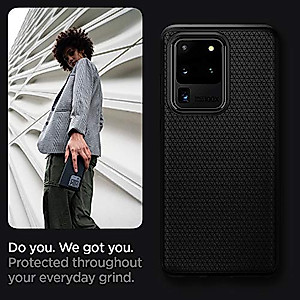 Spigen Liquid Air Armor Designed for Samsung Galaxy S20 Ultra Case/Galaxy S20 Ultra 5G Case (2020) - Matte Black