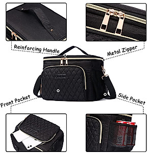 Scorlia Insulated Lunch Bag for Women/Men, Leakproof Cooler Tote Bag for Outdoor Picnics, Beach, Camping, Travel - 10L Capacity, Black