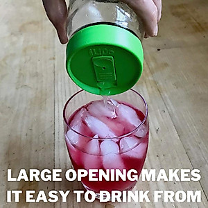 iLIDS Mason Jar Drink Lid, Regular Mouth, Black, Pack of 2