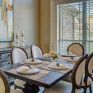 Aofmee Placemats, Placemats Set of 6, Heat Resistant Place Mats, Washable PVC Table Mats, Woven Vinyl Plastic Placemats for Dining Table, Non-Slip Stain Resistant Kitchen Table Placemats Easy to Clean