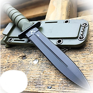 New 6" TACTICAL COMBAT NECK KNIFE Survival Hunting MILITARY BOWIE DAGGER Fixed Blade Camping Outdoor Pro Tactical Elite Knife BLDA-0025