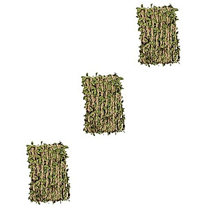 OSALADI 3 Rolls Simulated Rope and Rattan Handmade Gifts Jungle Decorations Plant Accessories Natural Burlap Rope Burlap Wreath Fake Leaf Plant Garland Crafts Making Rope Natural Rope