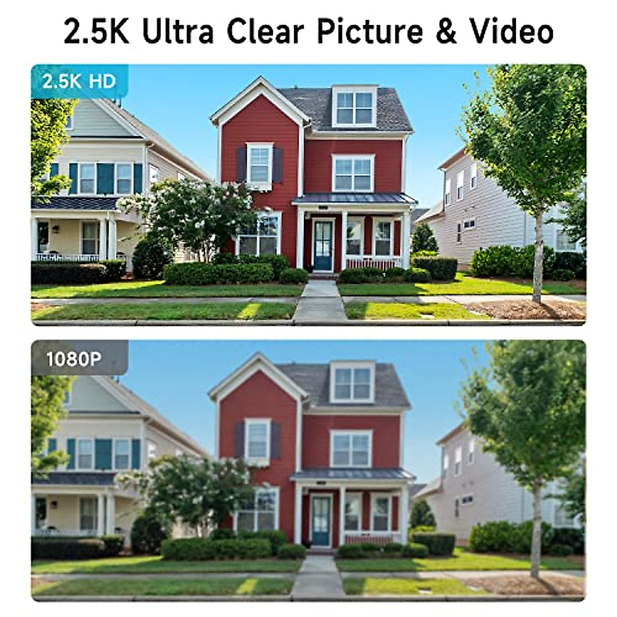 WOOLINK 2PCS 4MP Solar Security Camera Wireless Outdoor, 2.5K Solar/Battery Powered Camera for Home Security, Pan/Tilt 2.4GHz WiFi Camera with PIR, 2-Way Audio, Cloud/SD, Color Night Vision